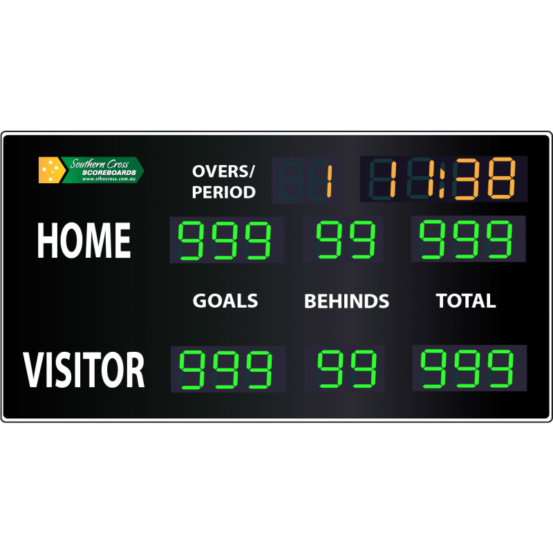 Southern Cross AFL Electronic Scoreboard SCAFL-380-GBT | Club Captain